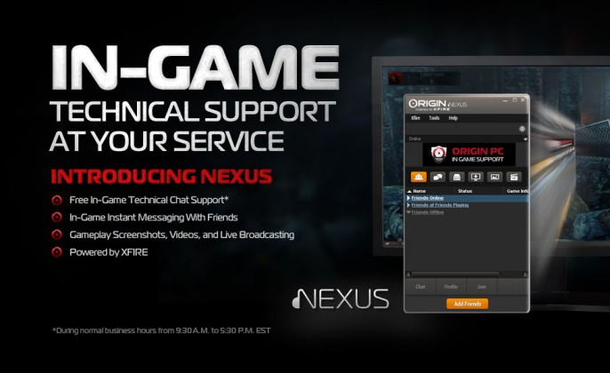 ORIGIN PC Launches Nexus In-Game Tech Support | GamingShogun