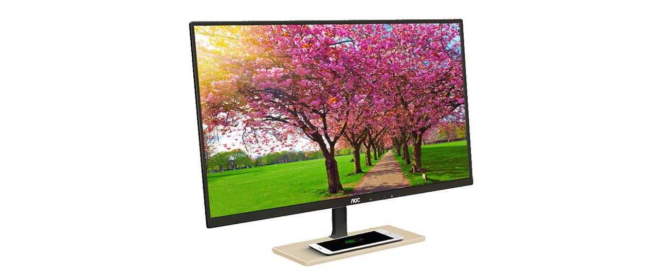 AOC Announces 27-inch PLS Monitor with Qi Wireless Charging Base ...