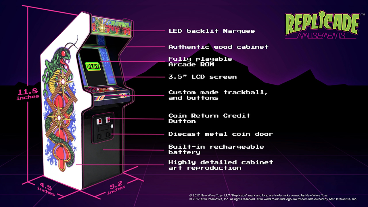 New Wave Toys Announces Replicade Amusements Mini Arcade Cabinets ...