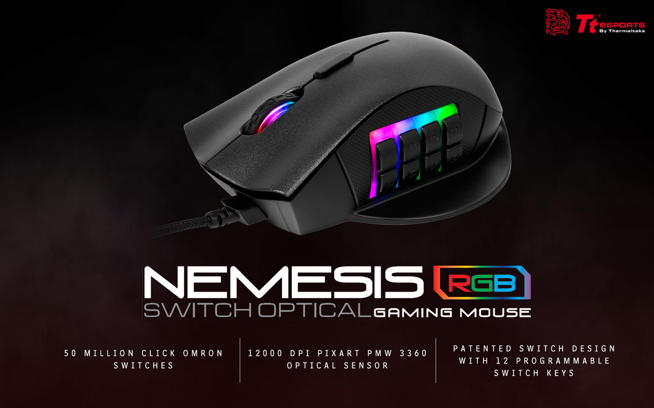 Tt eSPORTS Announces Nemesis Switch Optical RGB Gaming Mouse | GamingShogun