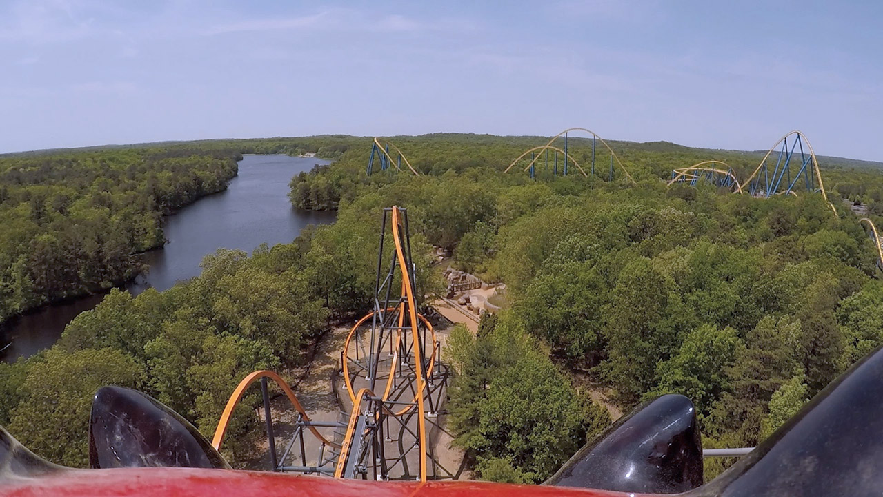 Six Flags Great Adventure Jersey Devil First Run Video | GamingShogun